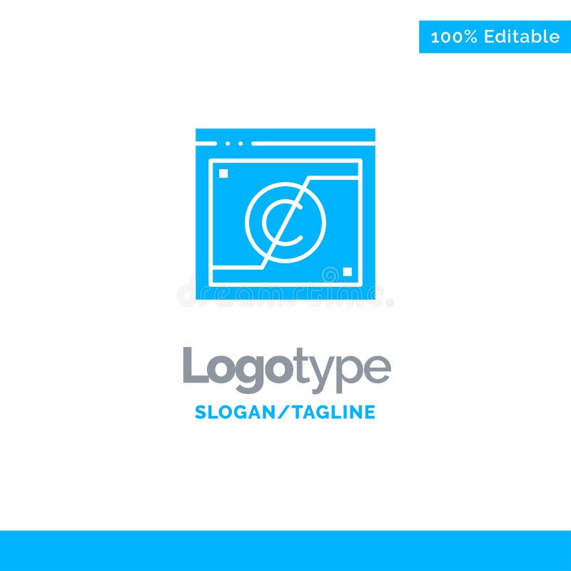 Business, Copyright, Digital, Law Blue Solid Logo Template. Place for ...