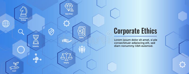 Business and Corporate Ethics Showing Company Values Icon Set- Web ...