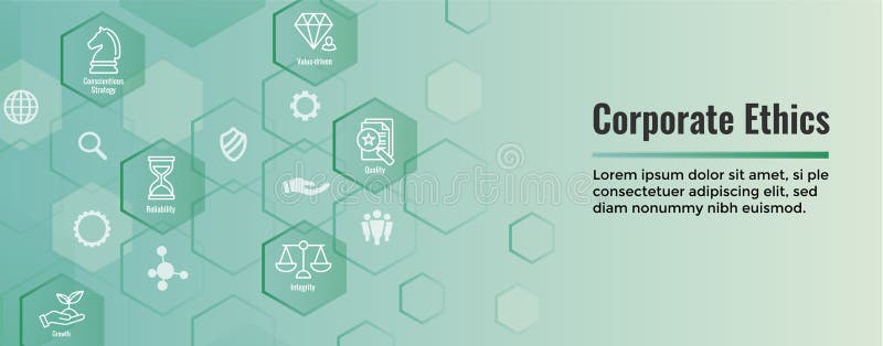 Business and Corporate Ethics Showing Company Values Icon Set- Web ...