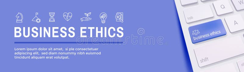 Business and Corporate Ethics Showing Company Values Icon Set- Web ...