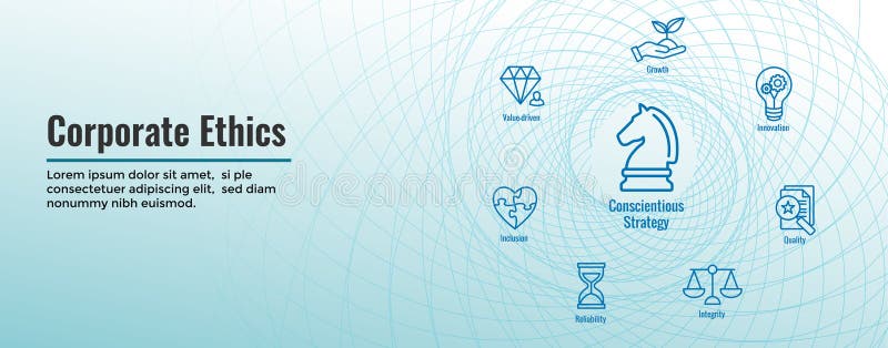 Business and Corporate Ethics Showing Company Values Icon Set- Web ...