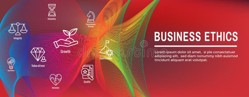 Business and Corporate Ethics Showing Company Values Icon Set- Web ...