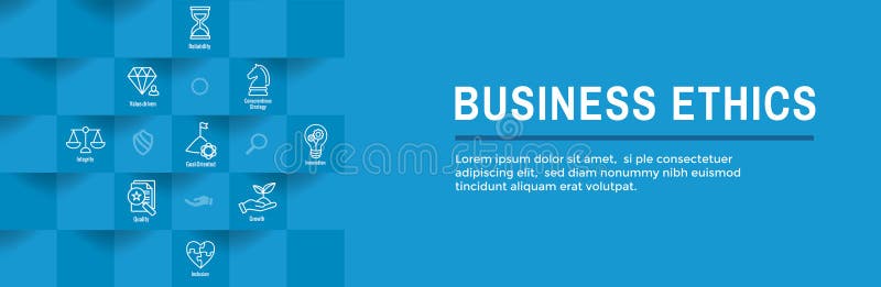 Business and Corporate Ethics Showing Company Values Icon Set- Web ...