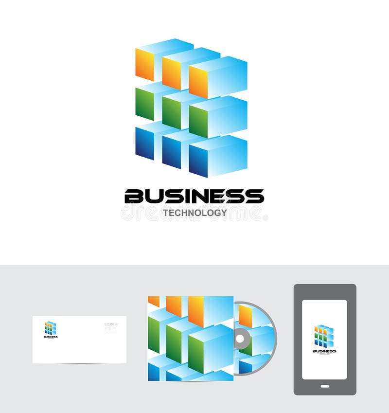 Business Corporate Technology Logo 3d Stock Vector - Illustration of ...