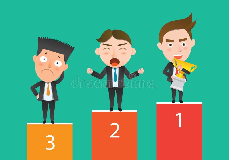 Business Corporation Competition Concept Flat Character Stock Vector ...