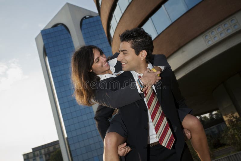Co-workers Kissing in Office Cubicle Stock Photo - Image of couple ...