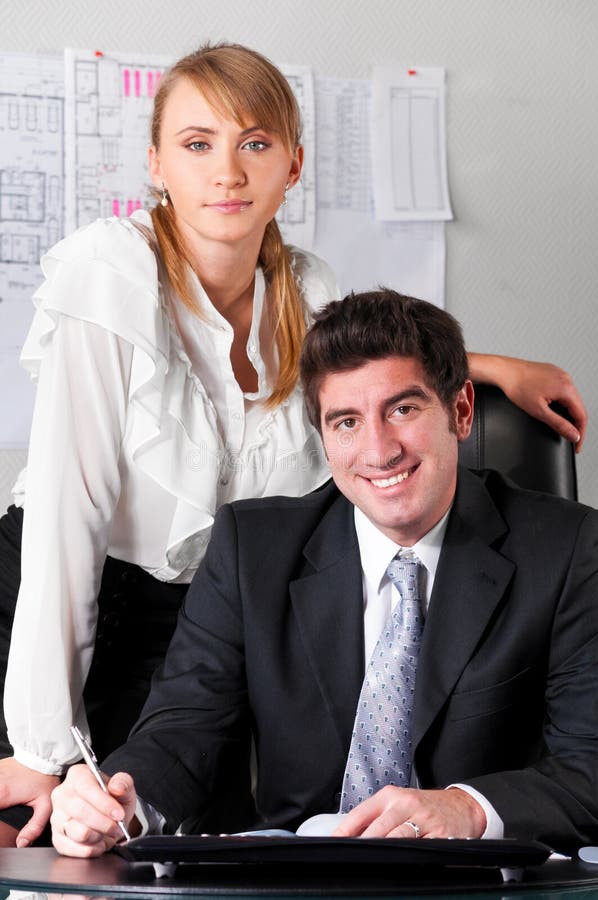 Business couple stock photo. Image of colleague, businesspeople - 19537404