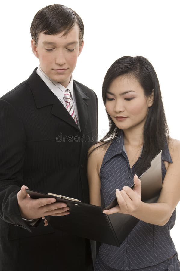 Business Couple 5 stock photo. Image of pretty, pair, read - 254578