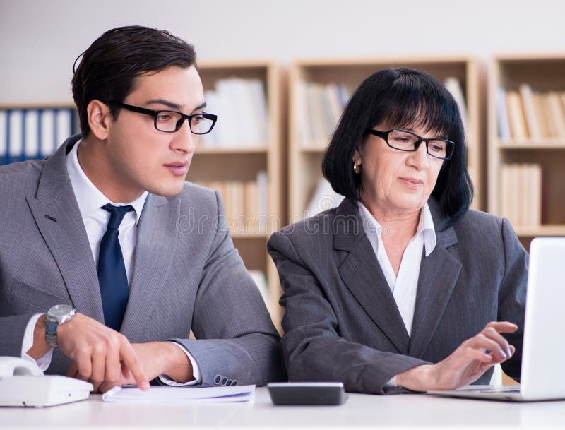 Business Couple Having Discussion in the Office Stock Photo - Image of ...