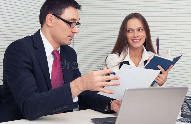 Business couple working stock photo. Image of coworkers - 38850838
