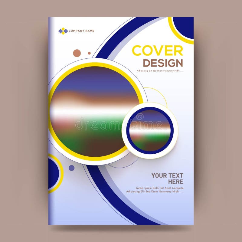Business Cover Design or Professional Template Layout with Space for ...