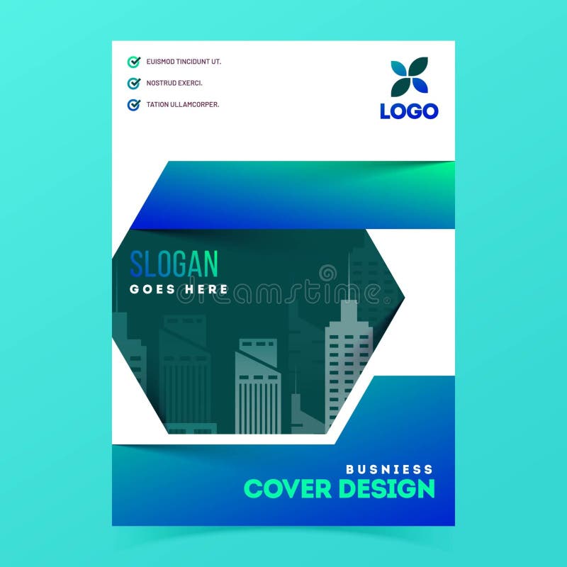 Business Cover Page or Template Layout for Corporate Stock Illustration ...