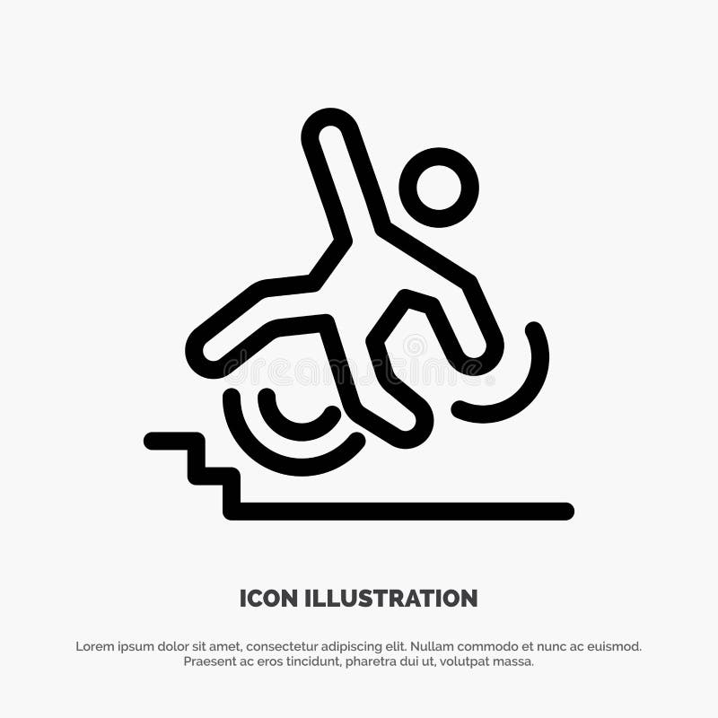 Business, Crash, Failed, Failure, Fall Line Icon Vector Stock Vector ...