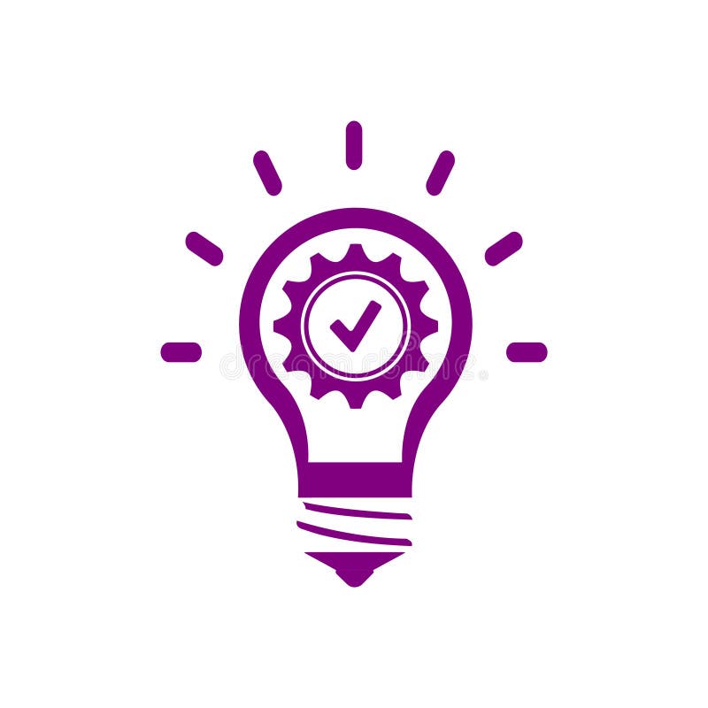 Business Creative Idea Solutions Purple Icon Stock Vector ...