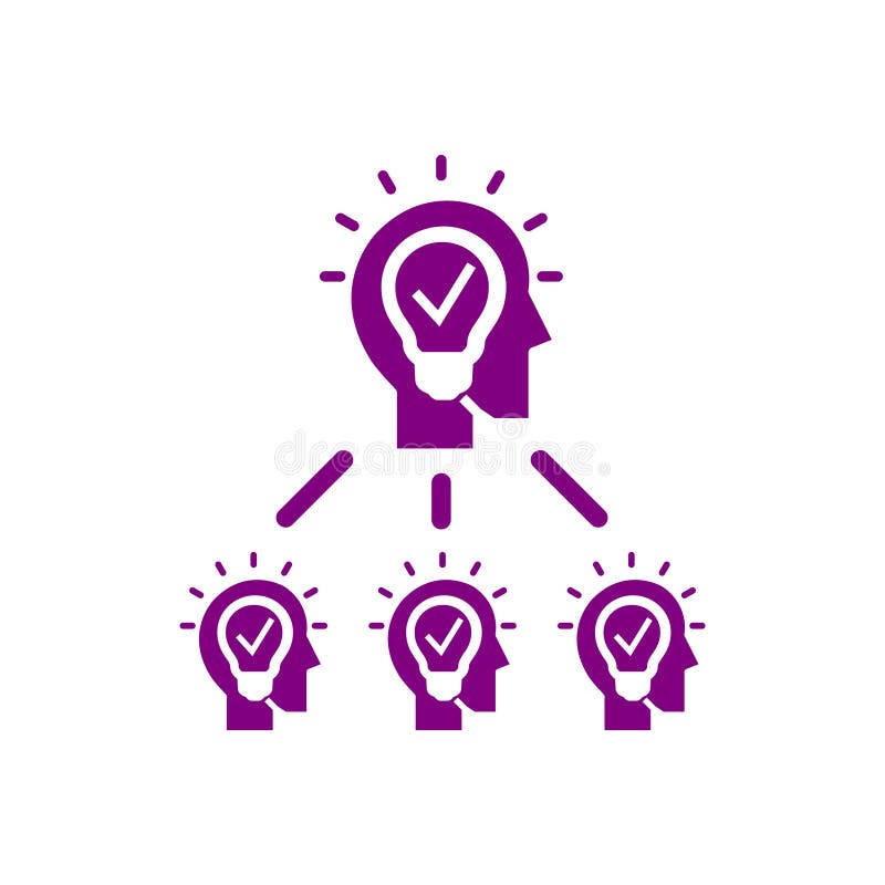 Business Creative Idea Solutions Team Purple Icon Stock Vector ...