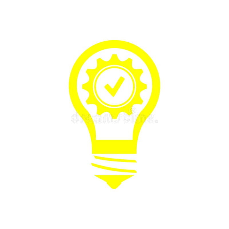 Business Creative Idea Solutions Yellow Icon Stock Illustration ...