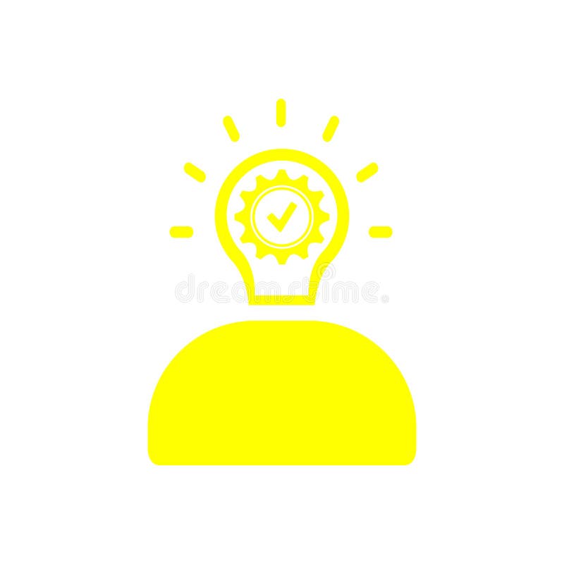 Business Creative Idea Solutions Yellow Icon Stock Illustration ...