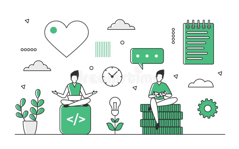 Business Creative Ideas Generation Stock Vector - Illustration of ...