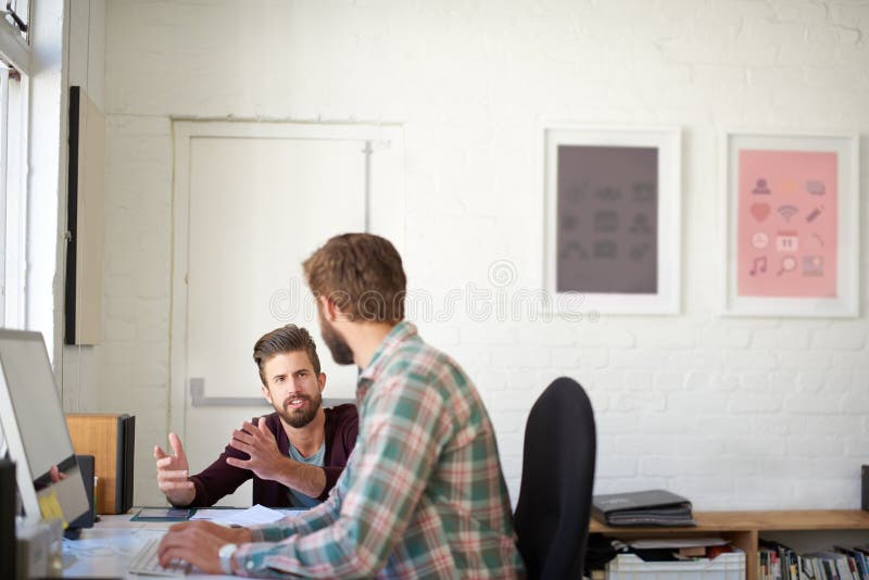 Business, Creative and Men on Computer in Office for Research, Planning ...