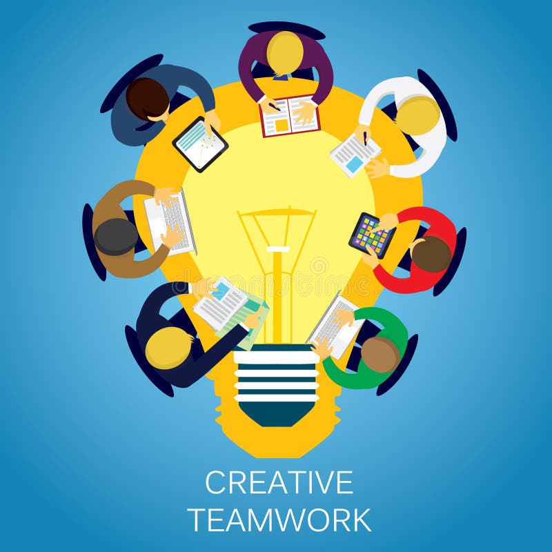 Business Creative Teamwork stock vector. Illustration of process ...
