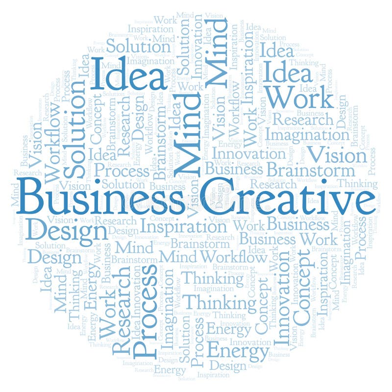 Business Creative Word Cloud, Made with Text only. Stock Illustration ...