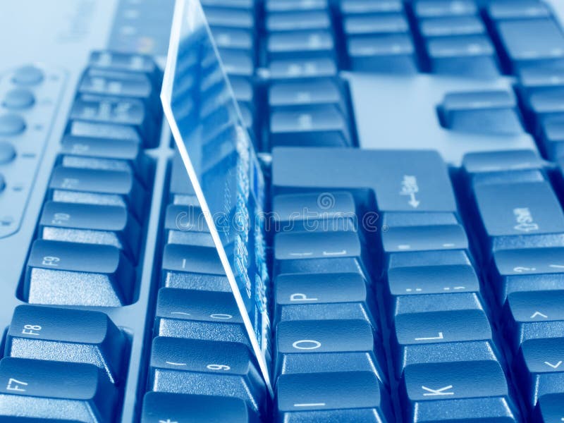 Business Credit Card on Keyboard Stock Image - Image of order, close ...