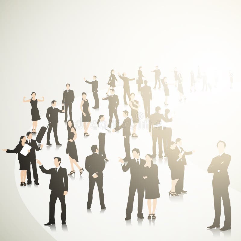 Business Crowd stock vector. Illustration of modern, boss - 30738922