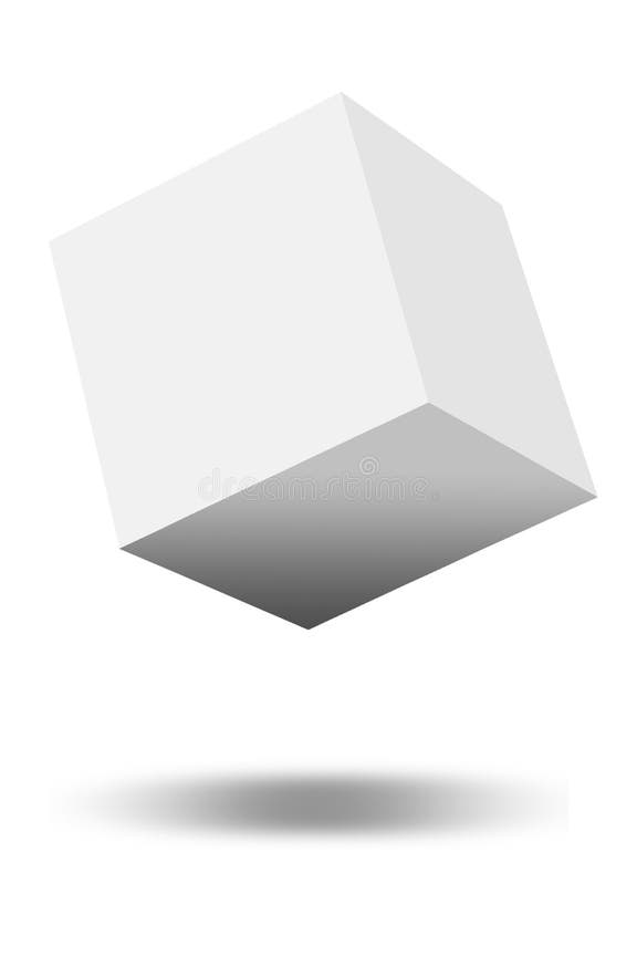 Business Cube shape white stock illustration. Illustration of square ...