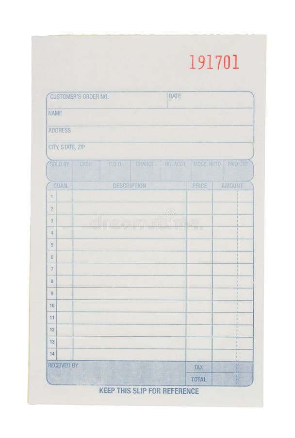 Business Customer Receipt Isolated on White Stock Image - Image of ...