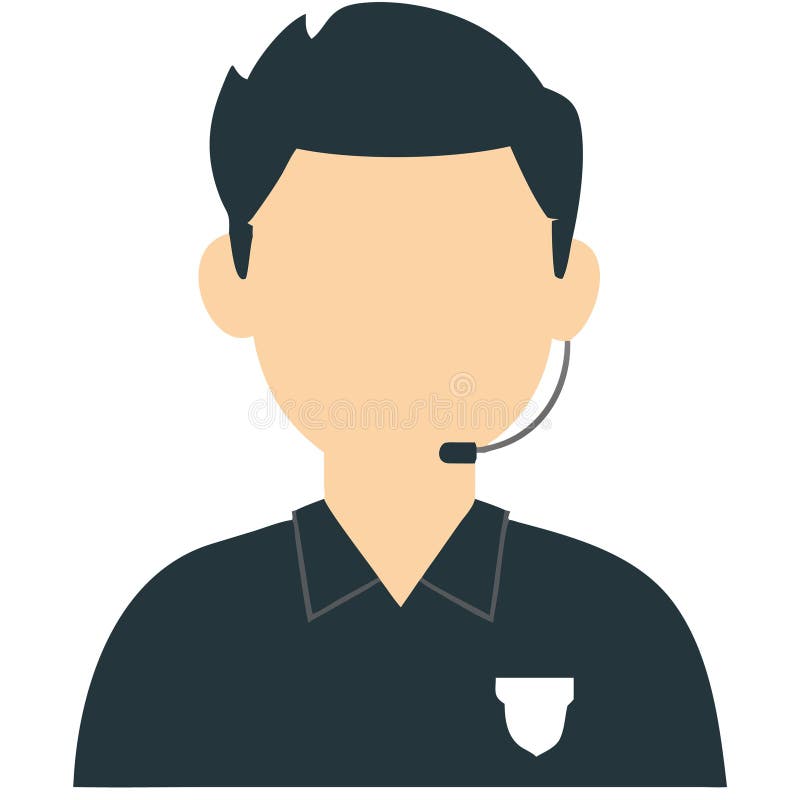 Customer Support Agent with Headset and Open Book Vector Illustration ...