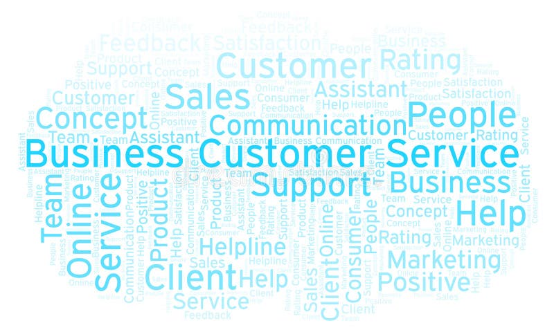 Business Customer Service Word Cloud. Stock Illustration - Illustration ...