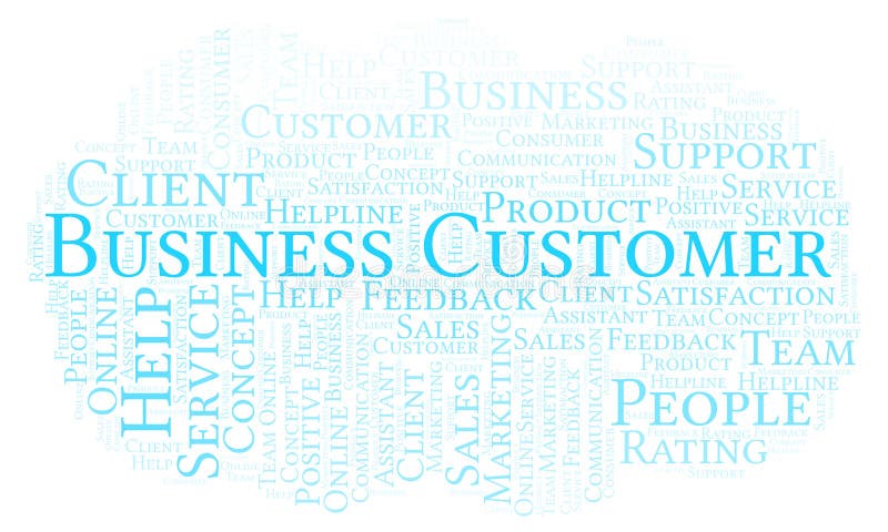 Business Customer Word Cloud. Stock Illustration - Illustration of ...