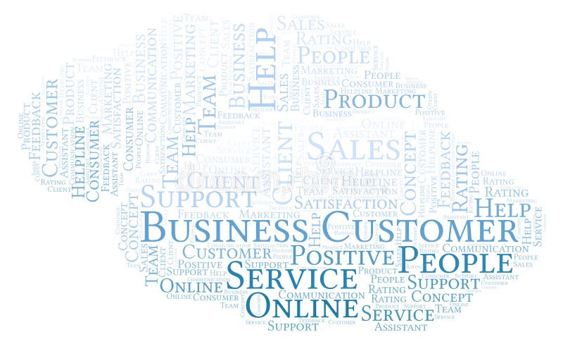 Business Customer Word Cloud. Stock Illustration - Illustration of ...
