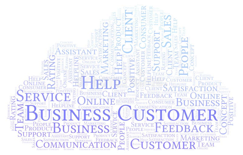 Business Customer Word Cloud. Stock Illustration - Illustration of ...