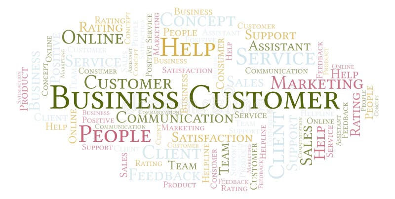 Business Customer Word Cloud. Stock Illustration - Illustration of team ...