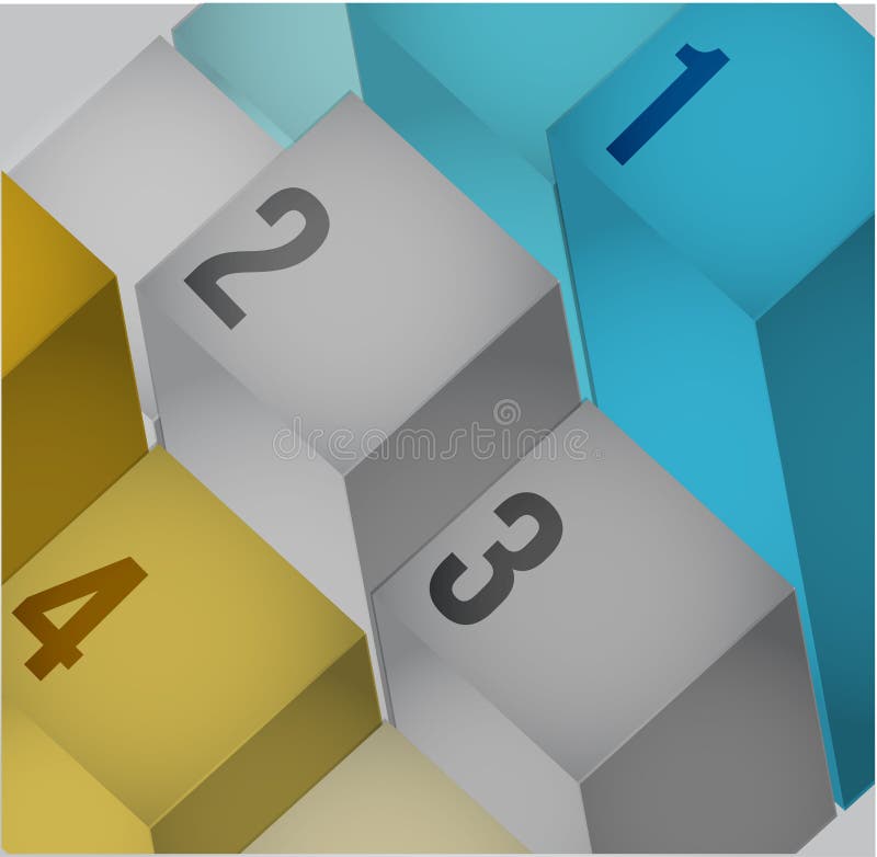 Abstract 3d Cube Infographics Stock Vector - Illustration of ...