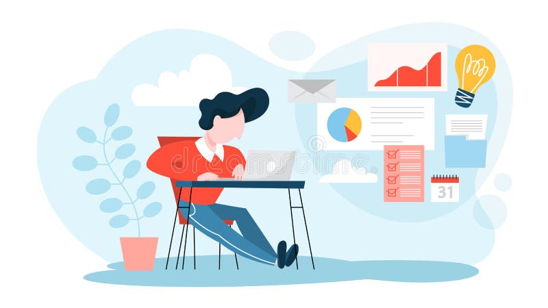 Business Dashboard Concept. Idea of Information Analytics Stock Vector ...