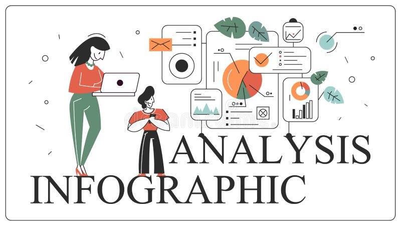 Business Data Analysis and Analytics Concept Illustration Stock Vector ...