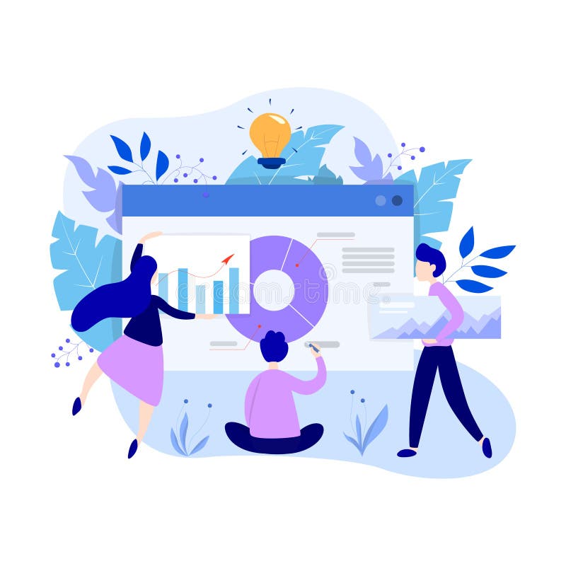 Business Data Analysis and Analytics Concept Illustration Stock Vector ...