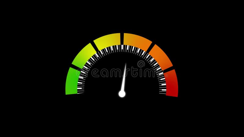 Business Data Analysis Gauge Meter Animation Loop with Performance ...