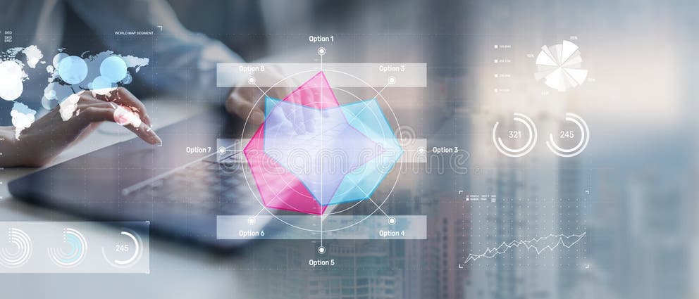 Business Data Analysis with Interactive Radar Chart Visualization Stock ...