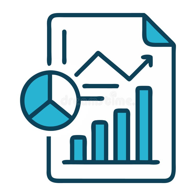 Business Data Analysis Report Icon Stock Vector - Illustration of ...