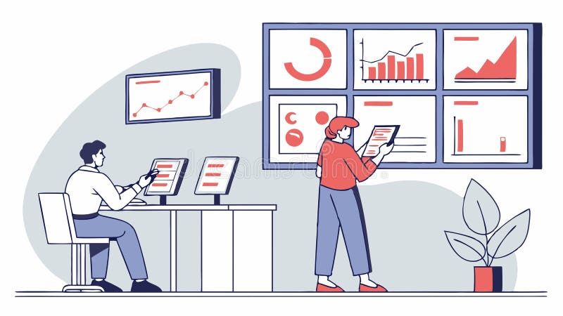 Business Data Analysis and Reporting Dashboards, BI Solutions Vector ...