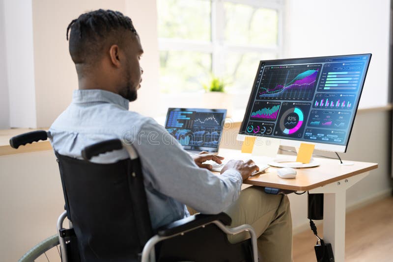 Business Data Analyst Man stock photo. Image of workers - 247760740