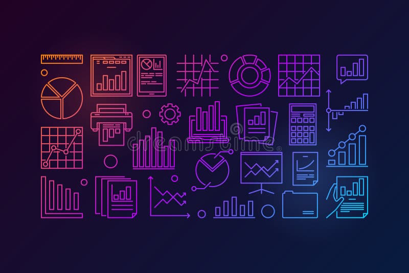 Colorful Data Analysis Illustration Stock Vector - Illustration of ...