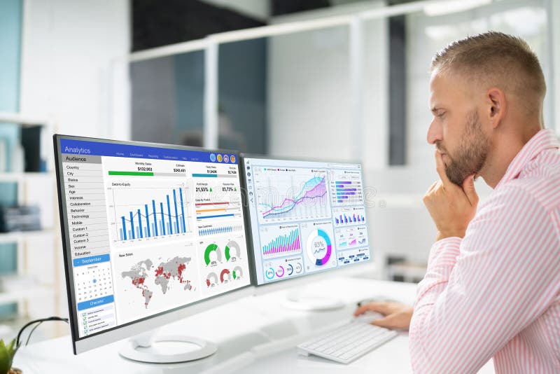 Business Data Analytics Dashboard Stock Image - Image of graph, tech ...