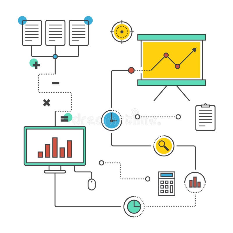 Business Data Analytics Infographic Flat Design Illustrat Stock ...