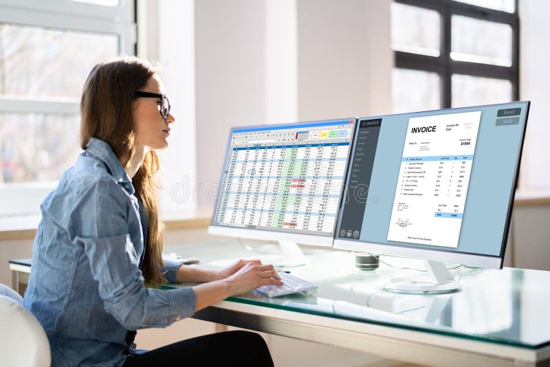 Business Data Audit Spreadsheet Stock Image - Image of professional ...