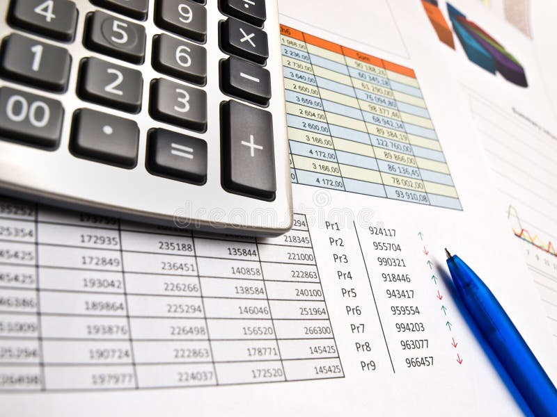 Business Data and Calculator Stock Photo - Image of tables, mathematics ...