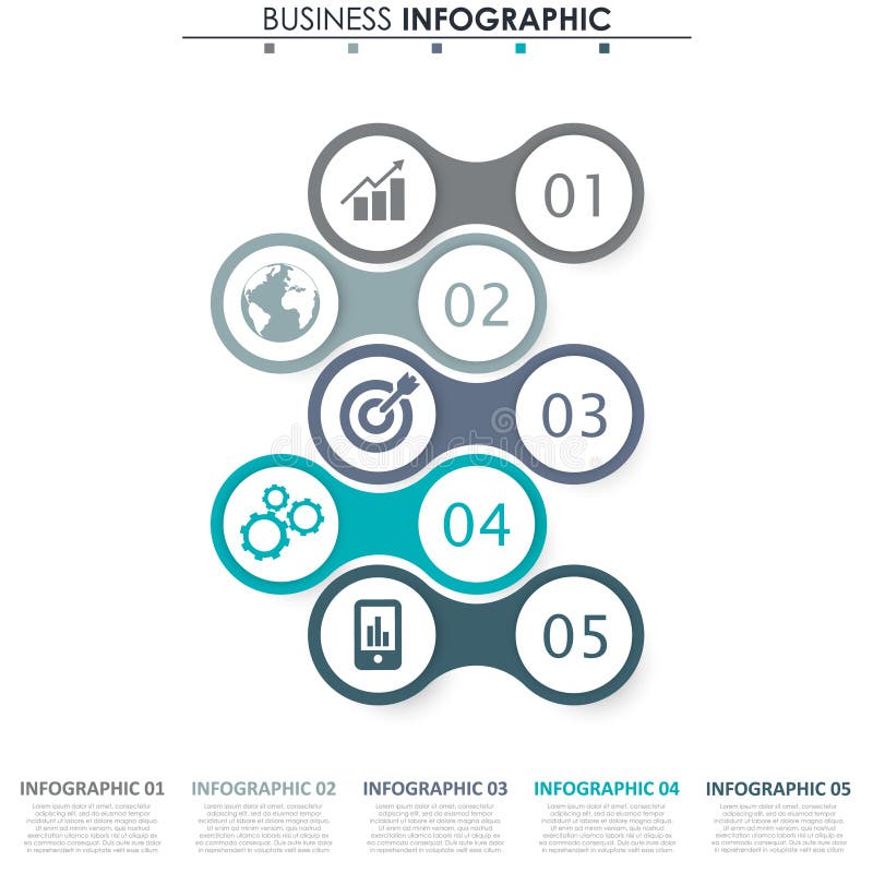 Business Data, Chart. Abstract Elements of Graph, Diagram with 5 Steps ...